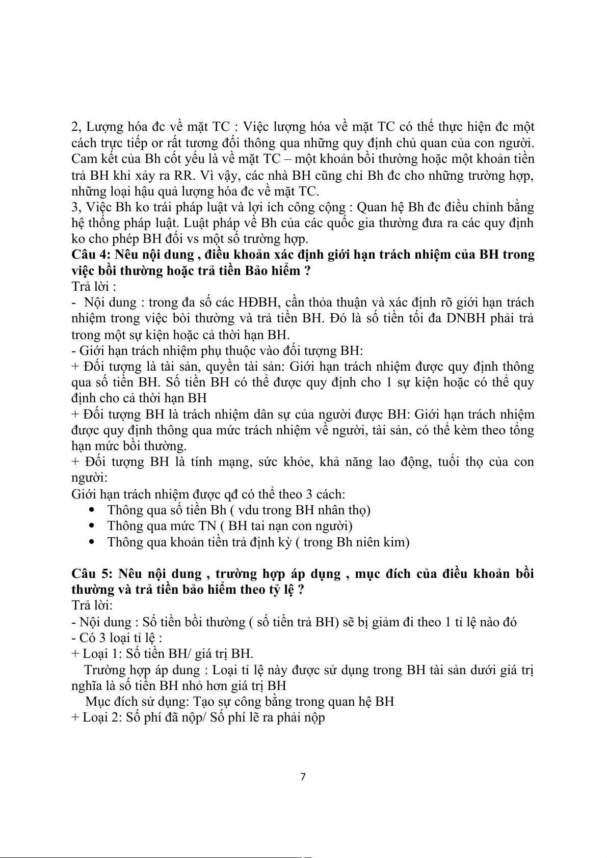Lý thuyết Bảo hiểm: Phương pháp Quản lý Rủi ro và Phân loại BH | Pháp luật về bảo hiểm | Học ...