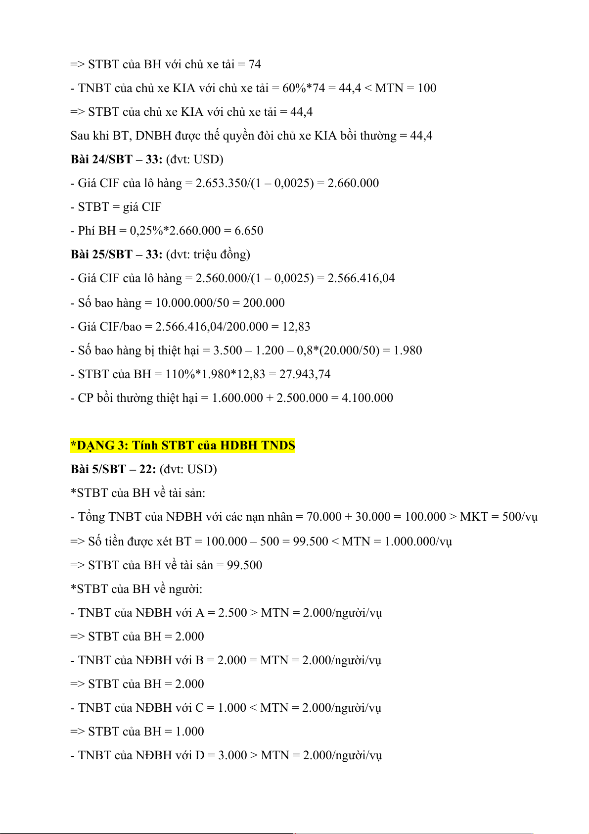 Bài Tập SBT Lý Thuyết Bảo Hiểm Sách | Pháp luật về bảo hiểm | Học viện Tài chính | PDF
