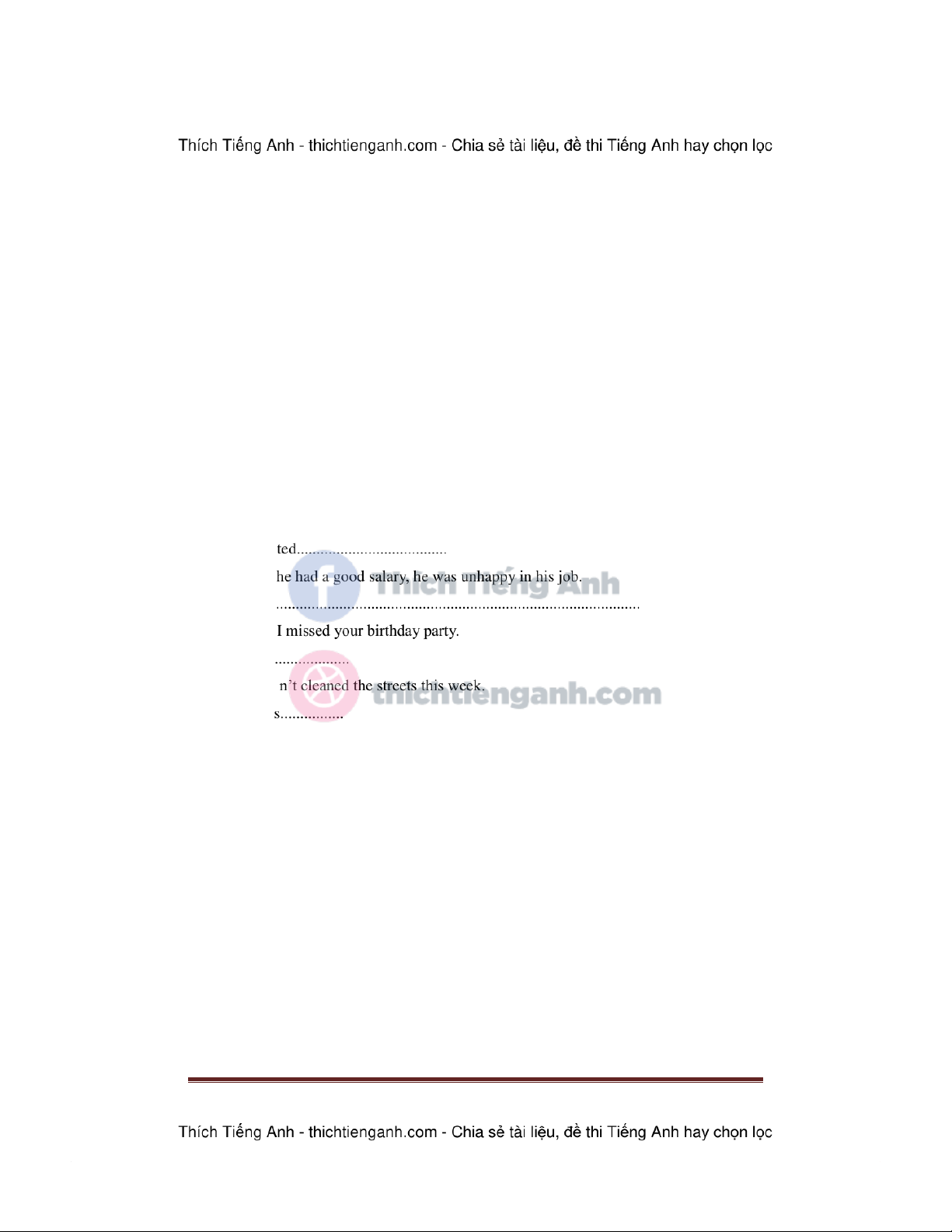 99 English Sentence Rewriting Exercises with Answers - BA English môn ...