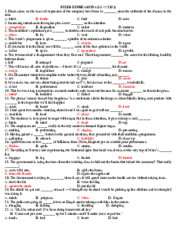 Fixed Expressions | PDF