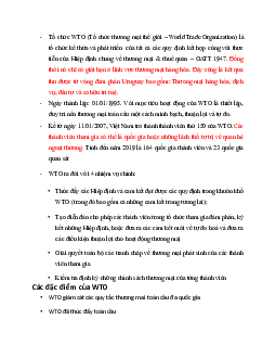 Sơ lược về WTO | PDF