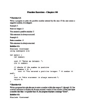 Chapter4_Practice Exercises_Cpp | PDF