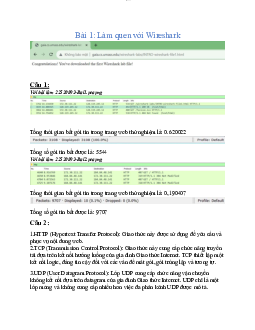 Bác cáo lap 1 - Nhập môn mạng máy tính | Trường Đại học CNTT Thành Phố Hồ Chí Minh | PDF