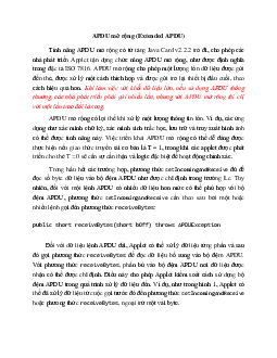 Giáo trình "APDU mở rộng (Extended APDU)" | PDF
