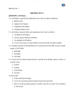 Midterm Test 1 for review and practice | PDF