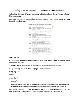 Giải Tiếng Anh 11 Unit 5 5D Grammar | Friends Global | PDF