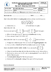 Đề thi giữa HKII học phần Đại số tuyến tính năm 2024 - 2025 | Trường Đại học Khoa học tự nhiên ...