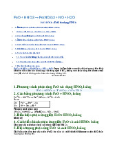 Phương trình phản ứng FeO tác dụng HNO3 loãng | PDF