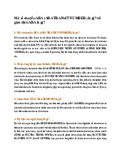 Mã số chuyển ABA (ABA TRANSIT NUMBER) là gì? Số giao dịch ABA là gì | PDF