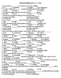 FIXED EXPRESSIONS EXERCISES | PDF