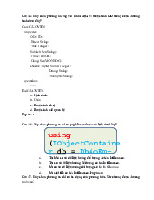 Câu hỏi ôn tập OODB môn Công nghệ thông tin | Trường đại học kinh doanh và công nghệ Hà Nội | PDF