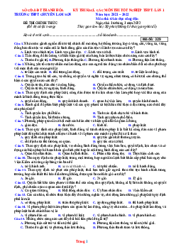 Đề thi thử TN 2022 môn GDCD Chuyên Lam Sơn (có đáp án) lần 1 | PDF