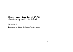 Programming Intel i386Assembly with NASM - Kỹ thuật lập trình | Đại học ...