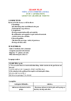 Unit 1: Generations - Lesson plan 1D | Giáo án Tiếng Anh 11 Friends ...