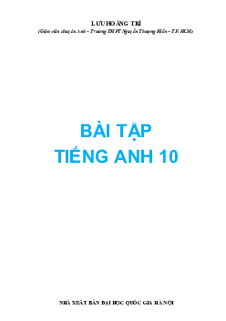 Lưu Hoẵng Trí Bài tập Tiếng Anh 10 | PDF