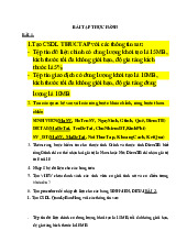 BÀI TẬP THỰC HÀNH - CSDL ỨNG DỤNG (Tín dụng) | Đại học Lâm nghiệp | PDF