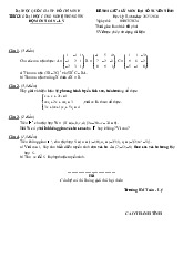 Đề thi giữa HKII học phần Đại số tuyến tính năm 2024 - 2025 | Trường Đại học Công nghệ Thông tin ...