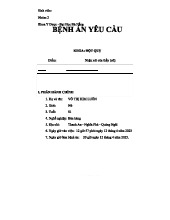 Bệnh án Xuất huyết não - Đột quỵ của bệnh nhân 81 tuổi | PDF