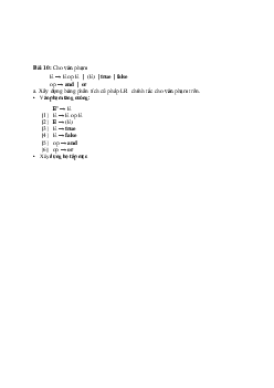 BT10 xây dựng bảng LR chính tắc | PDF