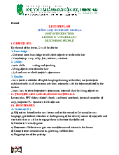 Unit Introduction C Vocabulary lesson plan | DOCX