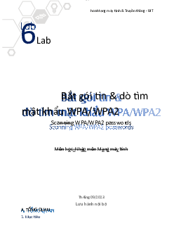 Thực hành lap 6 - Nhập môn mạng máy tính | Trường Đại học CNTT Thành Phố Hồ Chí Minh | PDF