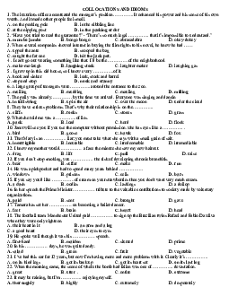 Collocations And Idioms with key | PDF