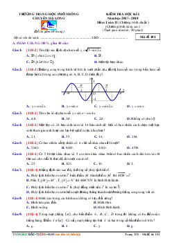 Đề thi HK1 Toán 11 năm học 2017 – 2018 trường THPT chuyên Hạ Long – Quảng Ninh | PDF