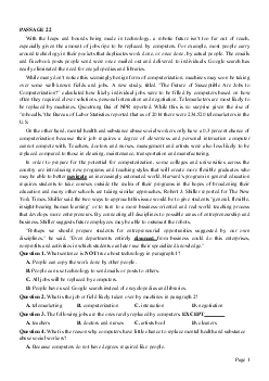 PASSAGE 22_Theme 3. Science and Technology (Khoa học và Công nghệ) | PDF