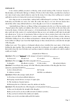 PASSAGE 22_Theme 1. Environment and Nature (Môi trường và thế giới tự ...