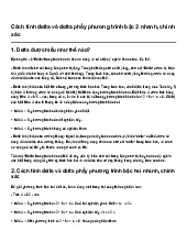 Cách tính delta và delta phẩy phương trình bậc 2 nhanh, chính xác ...