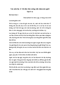 Viết thư thăm hỏi chúc mừng sinh nhật một người bạn ở xa | Tập làm văn ...