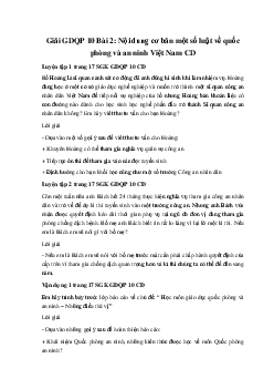Giải GDQP 10 Bài 2 CD | PDF