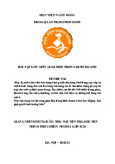 Bài tập lớn môn Giao tiếp kinh doanh | Học viện Ngân hàng | PDF