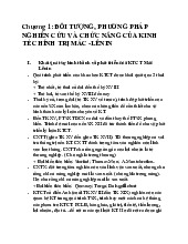 Bài ghi KTCT Mác Lenin - Kinh tế Chính trị Mác-Lê Nin (KTCT01) | Đại học kinh tế quốc dân NEU | PDF