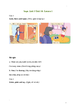 Giải Tiếng Anh lớp 3 Unit 18: Lesson 1 | Global Success | DOC