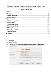 Open database connection from Java to SQL Server EN | Tài liệu tóm tắt ...