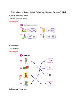 Giải SBT I-learn Smart Start 2 Unit Getting Started Lesson 3 | PDF